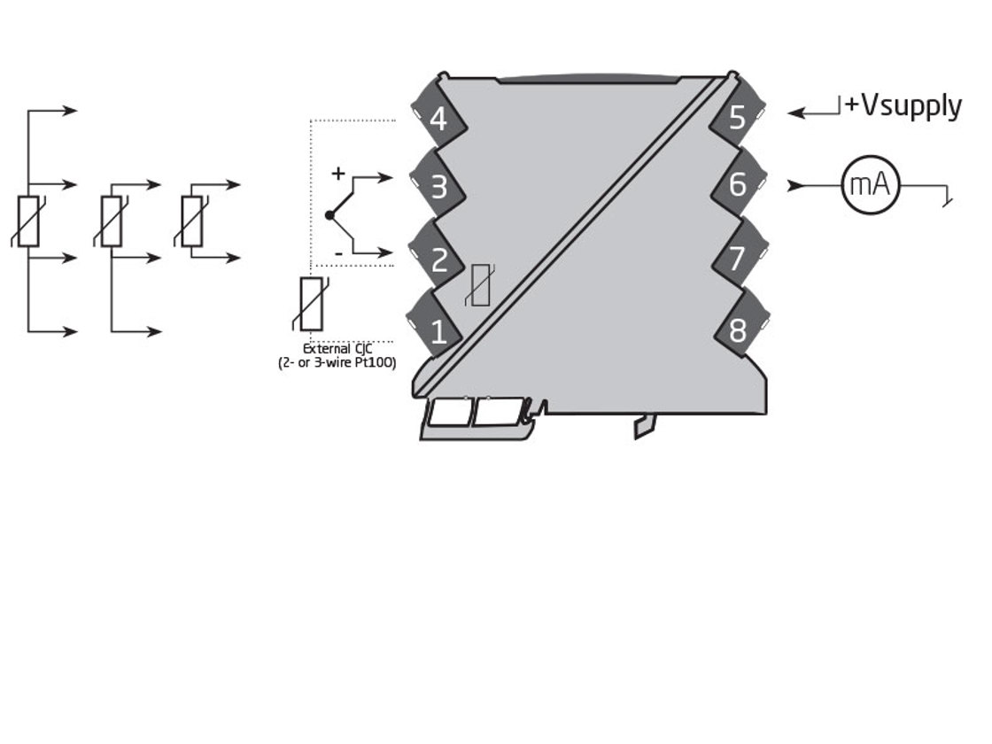 PR 3331 Isolated Loop-Powered Temperature Converter 4-20 mA