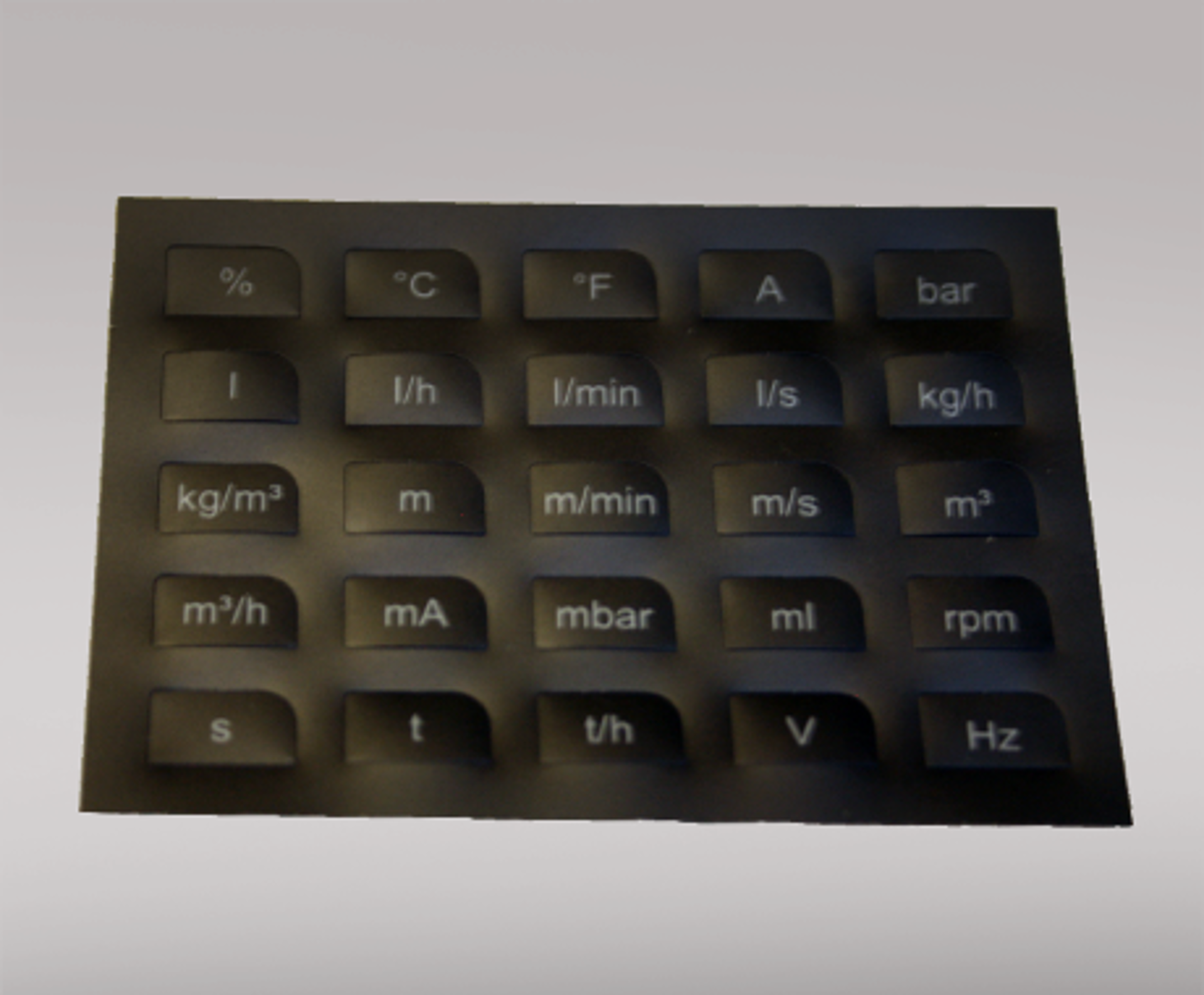 Label sheet with engineering units - 7031