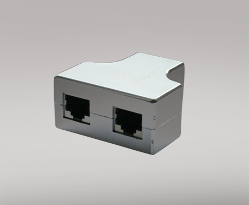3 x RJ45 female shielded Y-splitter - 8517